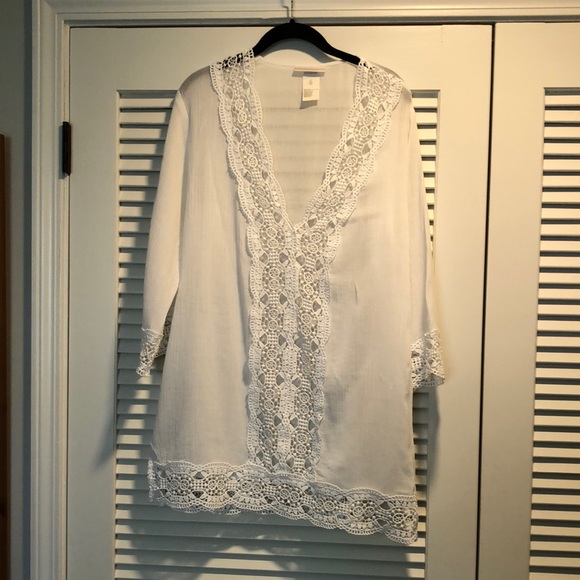 La Blanca | Swim | Swimsuit Cover Up White With White Embroidery Like ...